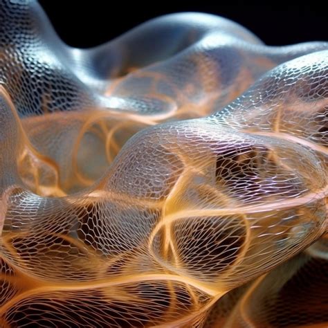 Premium Ai Image Texture Of Futuristic Bio Material On Black