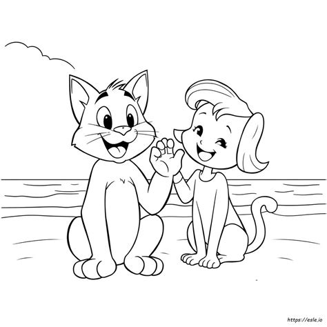 Tom Și Angela Vorbăreți De Colorat