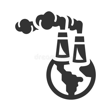 Industry Earth Pollution Icon Stock Vector Illustration Of Pollution