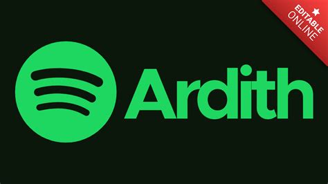 Ardith Spotify Logo Text Effect Generator