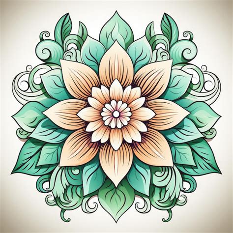 Premium Ai Image Mandala Design On White Isolated Background Boho