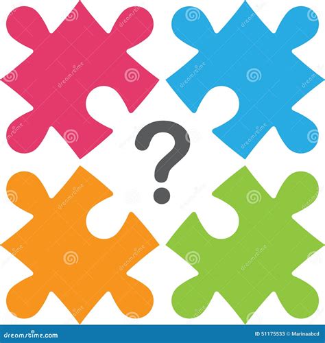 Puzzlespiele Mit Fragezeichen Vektor Abbildung Illustration Von