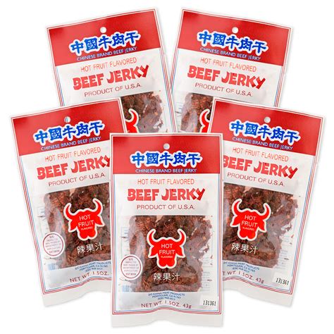 Chinese Brand Hot Fruit Flavored Beef Jerky 中國牛肉干 辣果汁味
