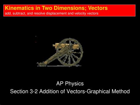 ppt kinematics in two dimensions vectors powerpoint presentation