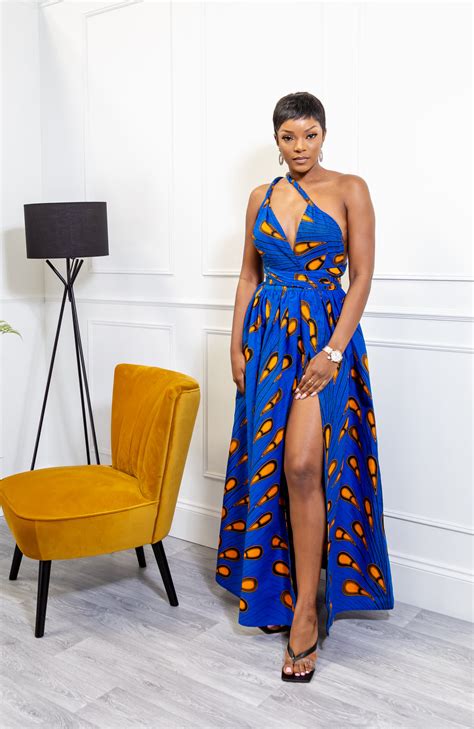 African Print Maxi Dresses Ella Infinity Africant Print Maxi Dress