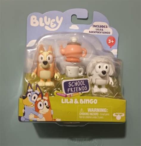 Bluey School Friends Lila And Bingo Figures Tea Party Nib New 4616740186
