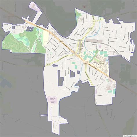 Road Map Of Grove City Grove City Grove City College City