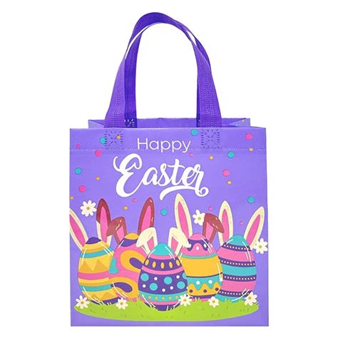 Easter Non Woven Bags With Handle Happy Easter Bags With Reusable