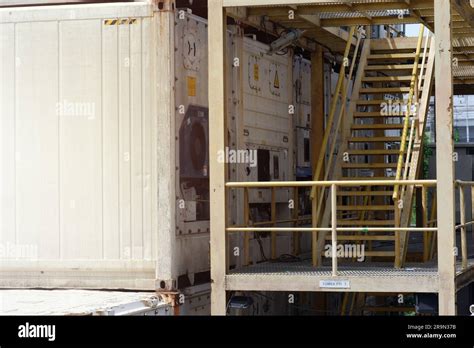 Container Office Isolated On White Background Two Storey Prefab