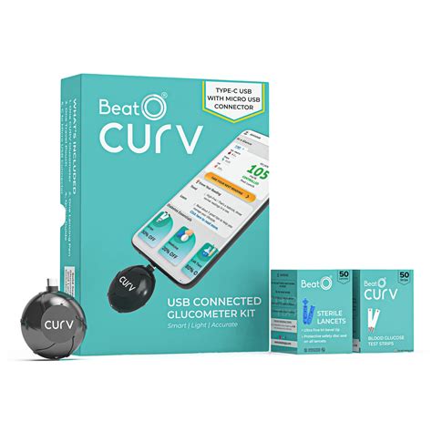 Buy Beato Curv Connected Glucometer Machine Free 50 Strips And 50