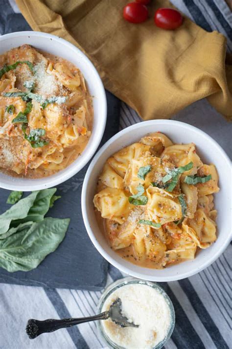 Roasted Red Pepper Tortellini The Hangry Economist