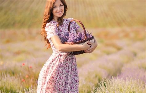 Wallpaper Flowers Nature Face Woman Girls Lavender For Mobile And