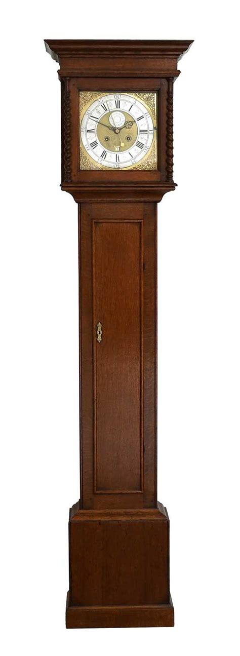 Lot 219 An Oak Eight Day Centre Seconds Longcase