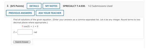 Solved 0 5 Points SPRECALC7 7 4 030 12 Submissions Chegg