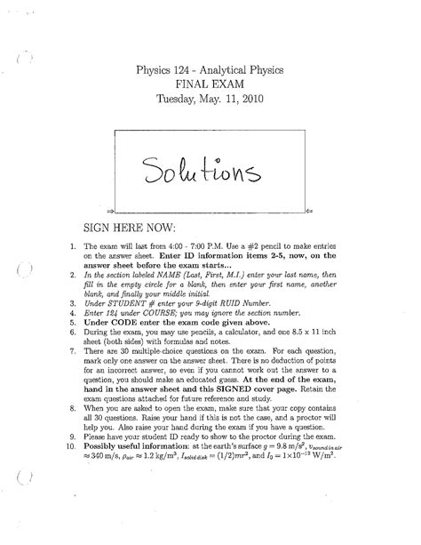 Translational Speed Physics Solved Paper Docsity