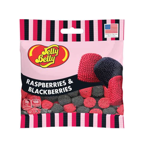 Jelly Belly Raspberries And Blackberries Candies 275oz Grab And Go® Bag
