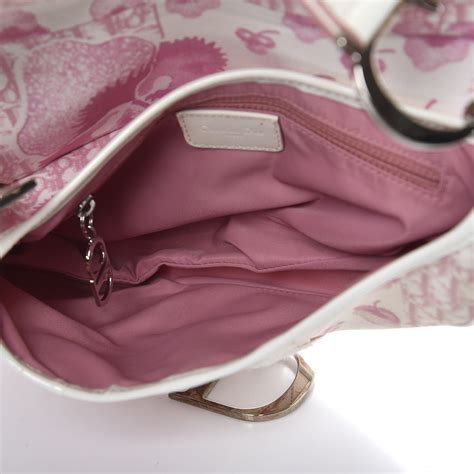 Christian Dior Monogram Floral Saddle Bag Pink 321486