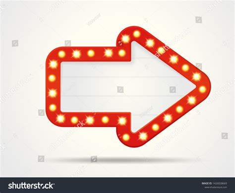 Vector Arrow Frames Empty Retro Light Stock Vector Royalty Free