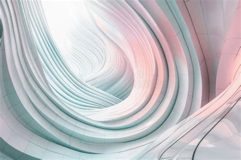 A 3d Rendering Of A Parametric Architectural Structure With A Smooth Undulating Surface That