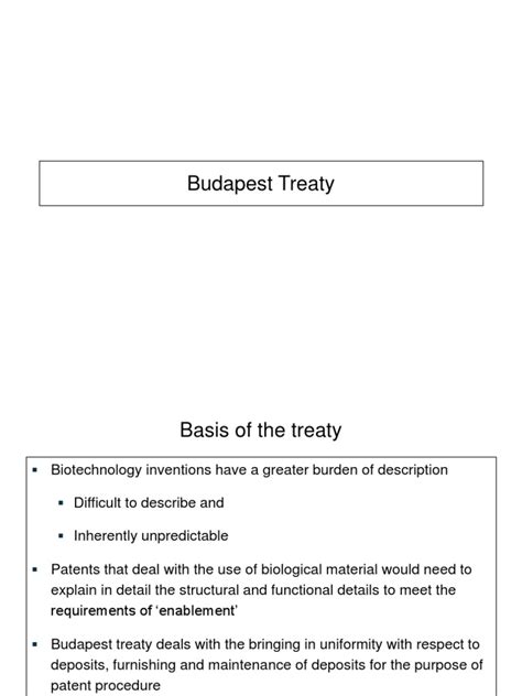 Budapest Treaty Pdf Patent Application Patent