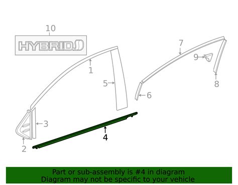 2021 2024 Toyota Sienna Belt Molding 68210 08030 Oem Parts Online