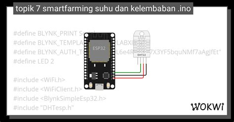 Topik 7 Smartfarming Suhu Dan Kelembaban Ino Wokwi Esp32 Stm32