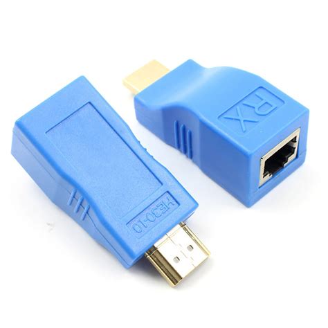 Centechia Blue 1 Pair 30m HDMI Extender Transmitter TX RX HDMI V1 4 HD