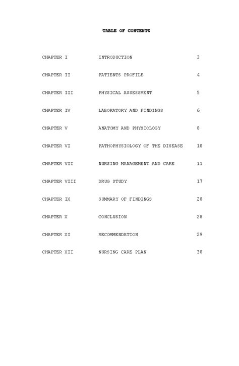 Ruptured Viscus Table Of Contents Chapter I Introduction Chapter Ii Patients Profile Chapter