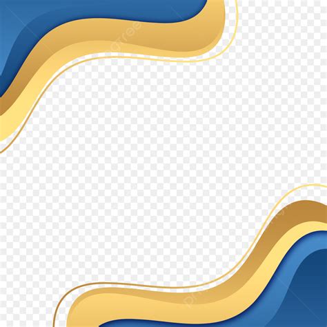 Blue Gold Frame Png Picture Wave Frame Gold Blue Wave Gold Gold