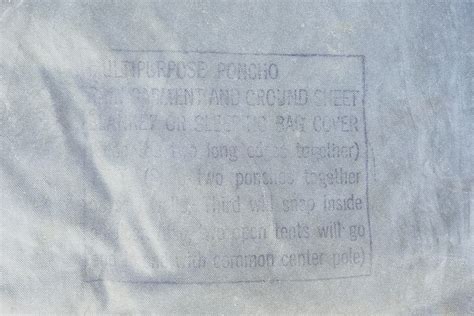 1 Original Us Army Vietnam Multipurpose Poncho Olive Shelter Ground