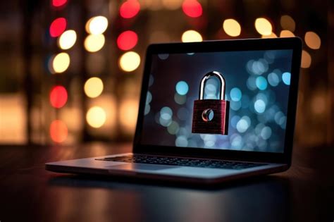 Premium Photo A Laptop With A Padlock Showing The Concept Of Cybersecurity