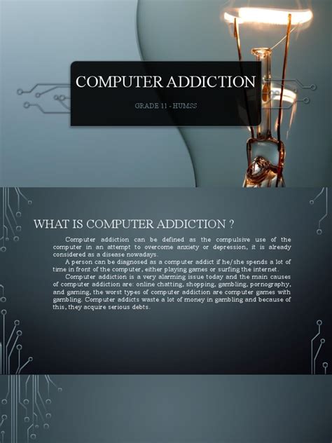 Computer Addiction Pdf Online And Offline Internet