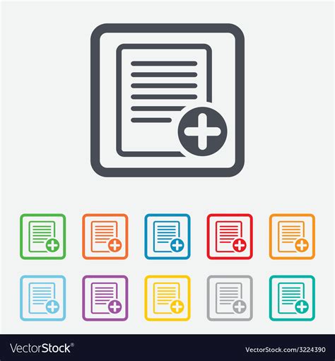Text File Sign Icon Add Document Symbol Royalty Free Vector
