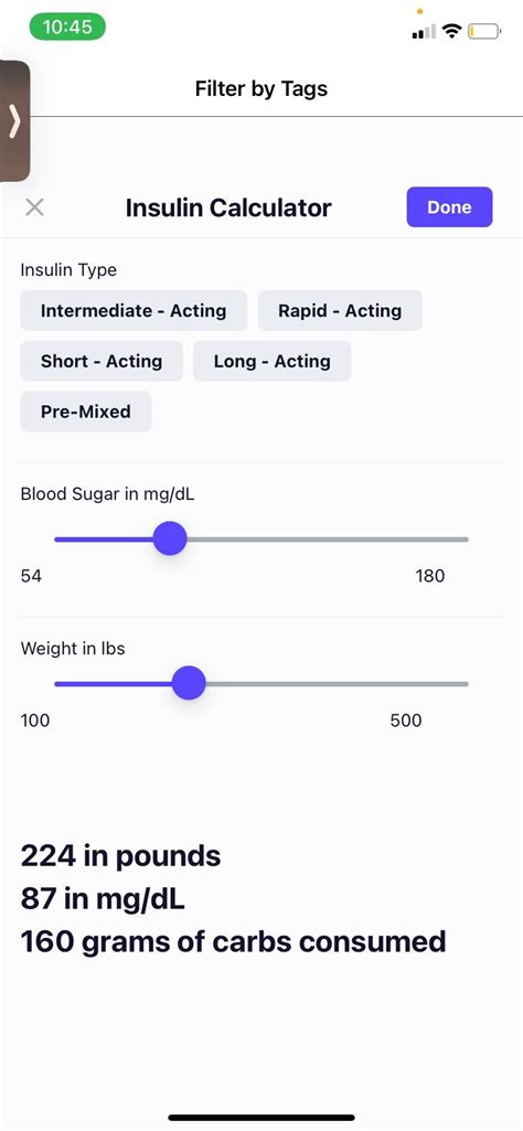 Insulin Calculator Devpost