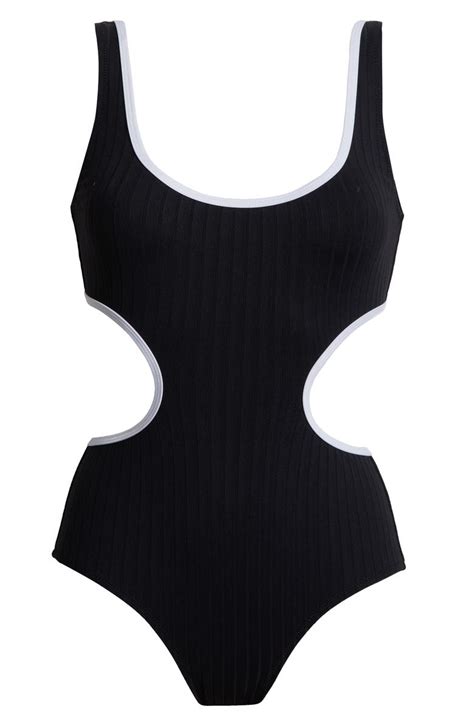 Solid And Striped Sarah Cutout Rib One Piece Swimsuit Nordstrom
