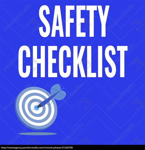 Sign Displaying Safety Checklist Business Showcase Royalty Free