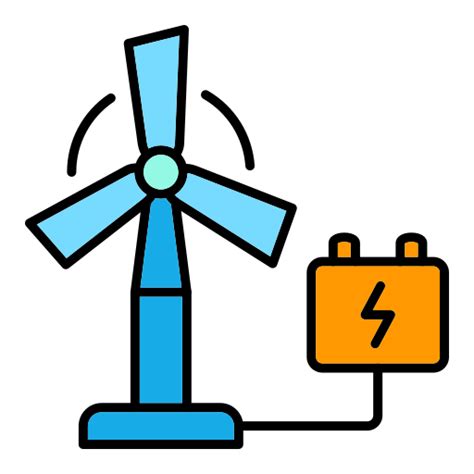 Icono de Energía eólica Generic color lineal color