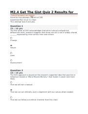 M2 4 Get The Gist Ateemp 2 Docx M2 4 Get The Gist Quiz 2 Results For