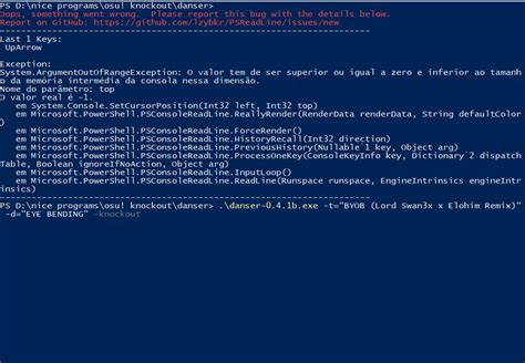 i just pressed up · issue 2393 · powershell psreadline · github