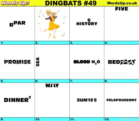 Dingbats Whatzits Rebus Online And Printable Puzzles Dingbats