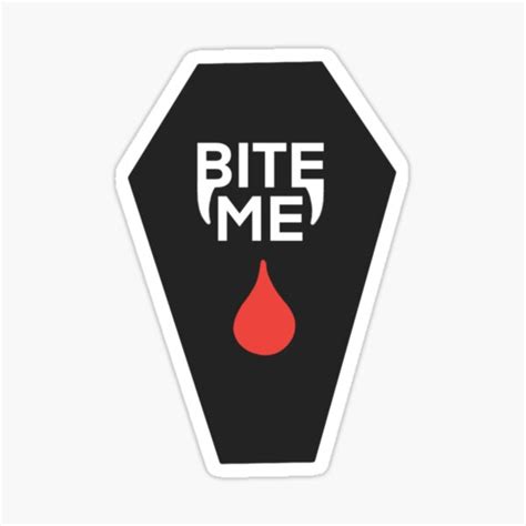 Vampire Bite Me Mcr Sticker Sticker For Sale By Unkvlt Redbubble
