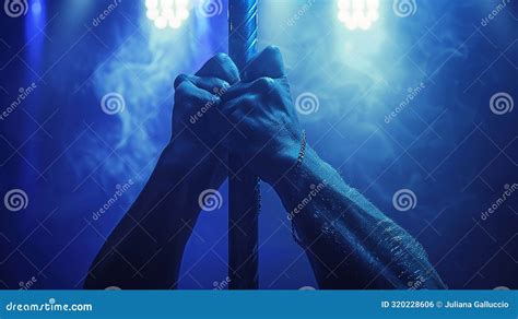 Close Up On A Pole Dancers Hands Gripping The Pole Stock Illustration Illustration Of