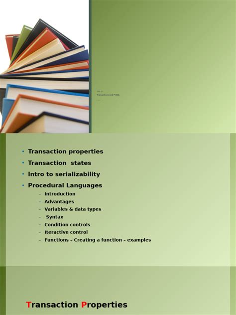 Unit 4 Pdf Plsql Database Transaction