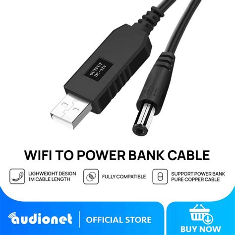 Wifi To Power Bank Connector Cable Dc 12v Usb Cable Boost Converter Step Up Cord For Wifi Router