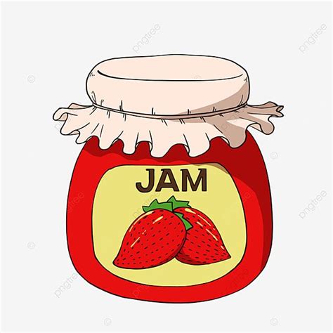 Strawberry Jam Clipart Cartoon Food Png And Psd
