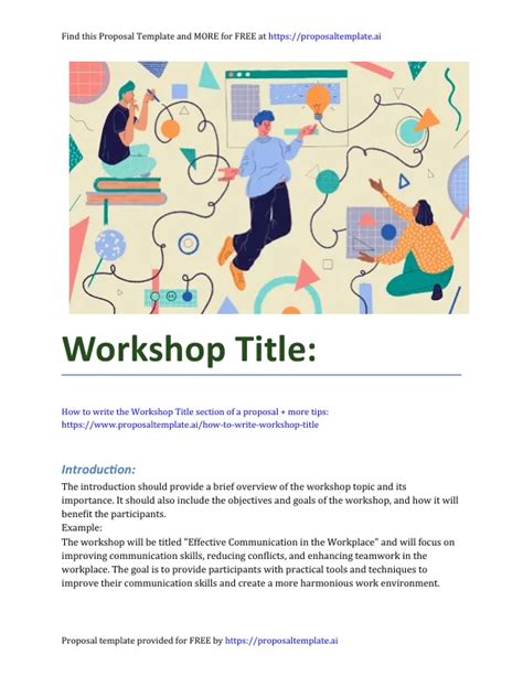 Workshop Proposal Template A Comprehensive Guide Free Template