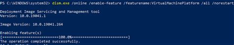 Enable Virtual Machine Platform