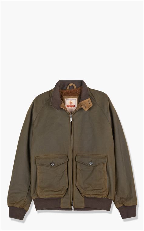 Baracuta G9 Af Waxed Harrington Jacket Pocket In Deep Moss 48 100