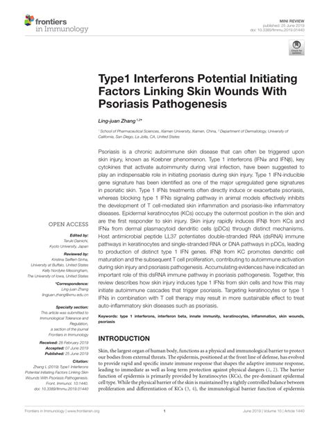 Pdf Type1 Interferons Potential Initiating Factors Linking Skin