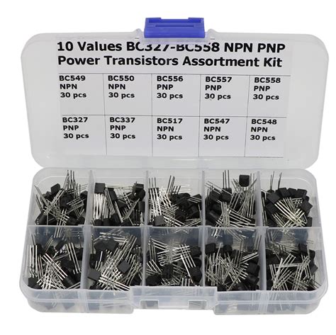 300 Pcs Transistors Kit 10 Value Bc327 Bc337 Bc517 Bc547 Bc548 Bc549